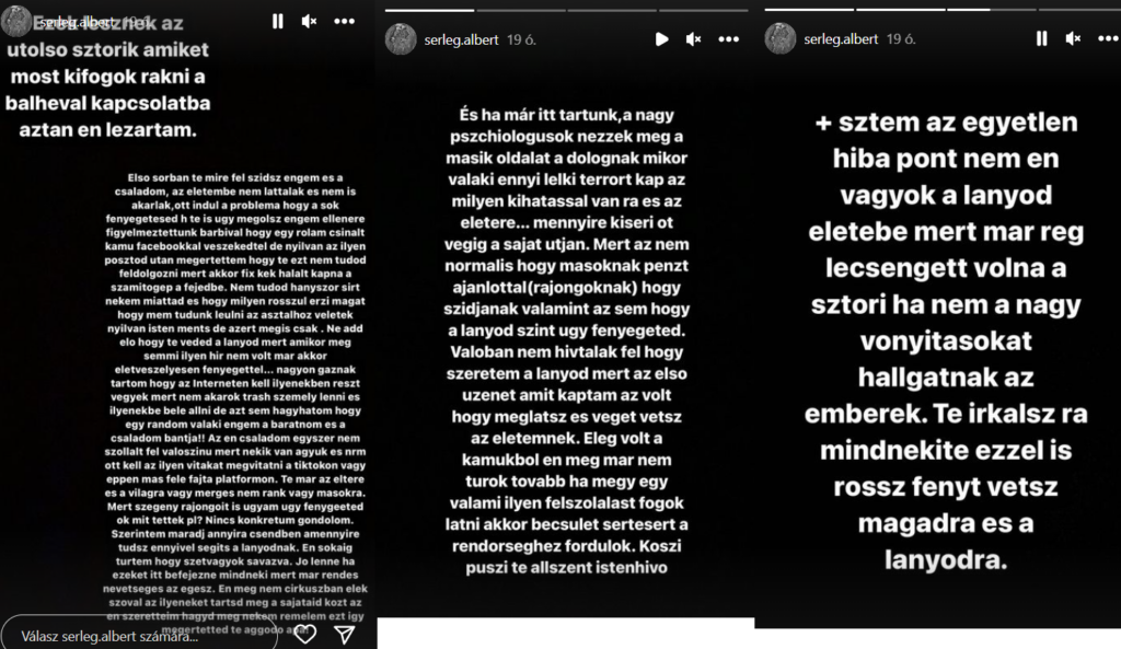 Opitz Barbi párja is reagált